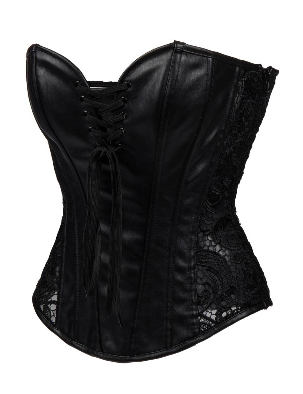Elegant Black Brocade Bridal Corset | Ohyeah