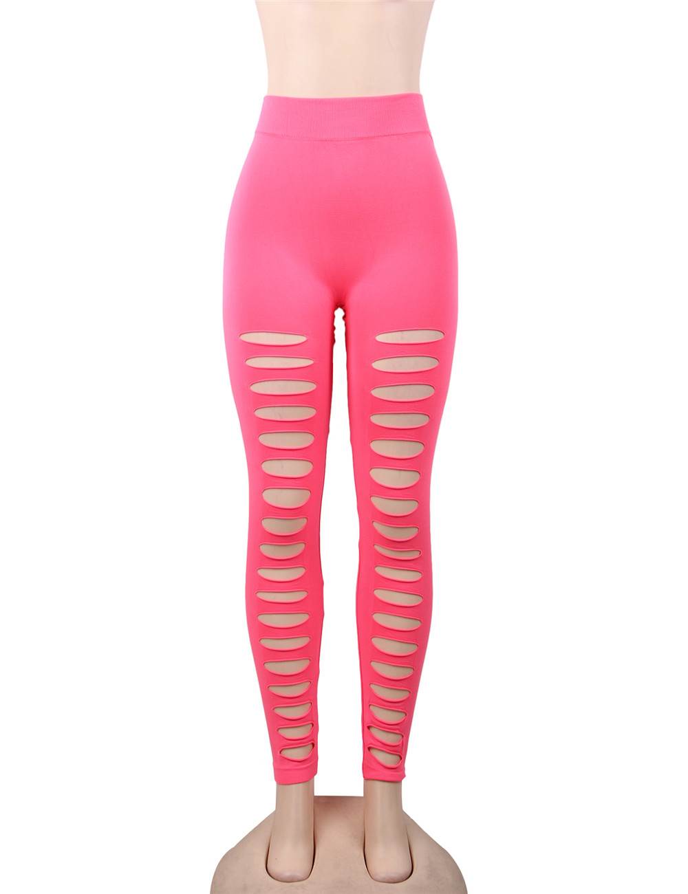 Ladies Pink Ripped Seamless Leggings | Ohyeah