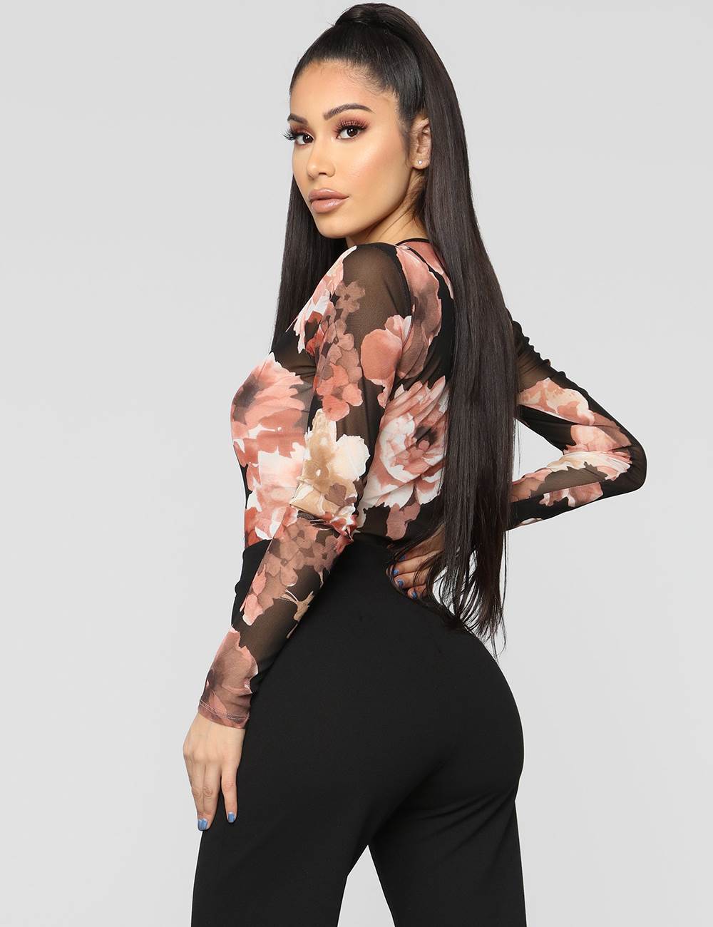 Fashion Erogenous Flowers Bodysuit For Women | Ohyeah888