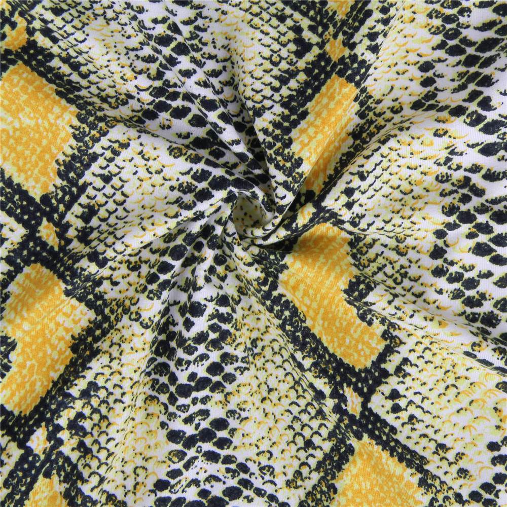 Yellow Charming Snakeskin Design Sling Bodysuit | Ohyeah888