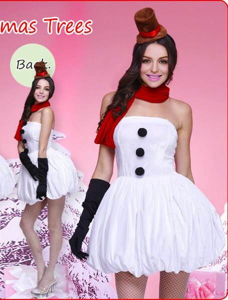 Women White Snowman Costume Dress | Ohyeah